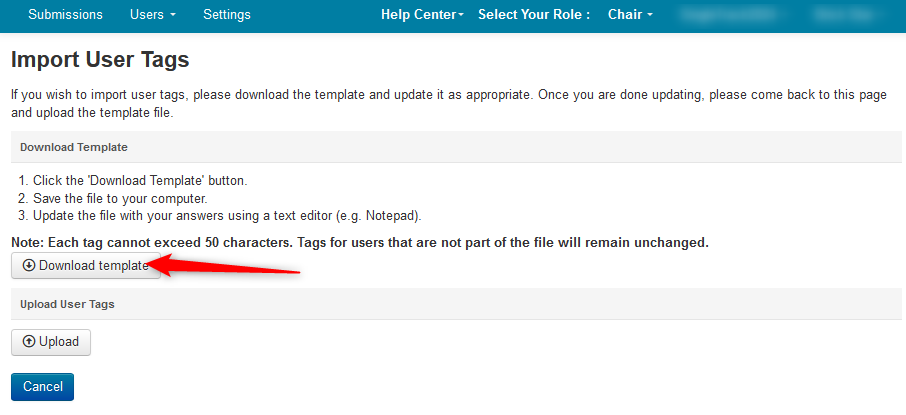 CHAIR HOW-TO: Manage Conference Users Page | Microsoft Conference Management Toolkit Documentation